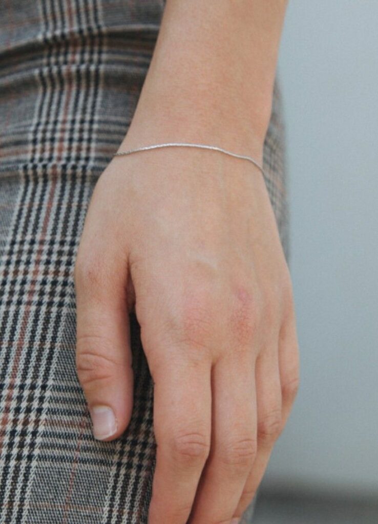 minimal thin silver bracelet - houseofdiya.com